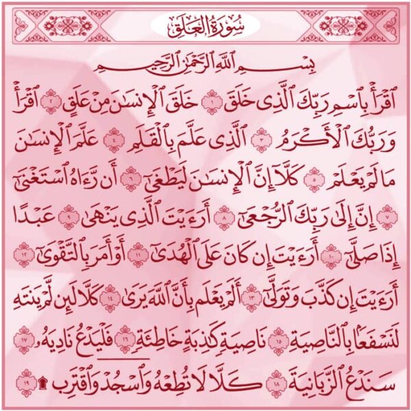 Surah Al-Alaq Transliteration and Its Significance